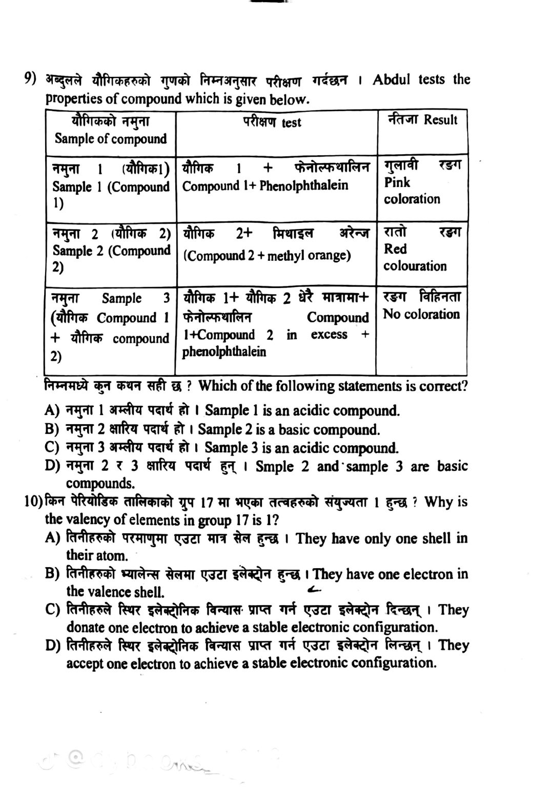 BLE (Grade-8) Science & Technology Papers 2082 | DMUN - Bidhya Mandir
