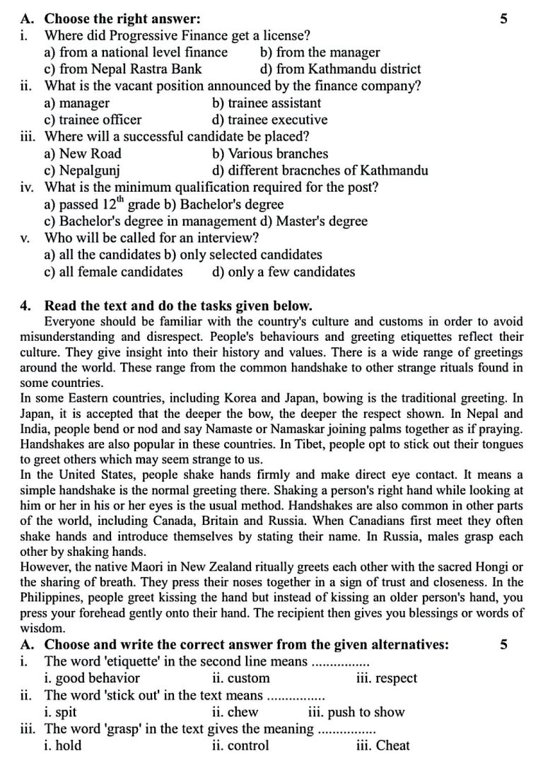 Pre-BLE Exam 2082 Question Papers by SAAT | All Subjects PDF - Bidhya ...
