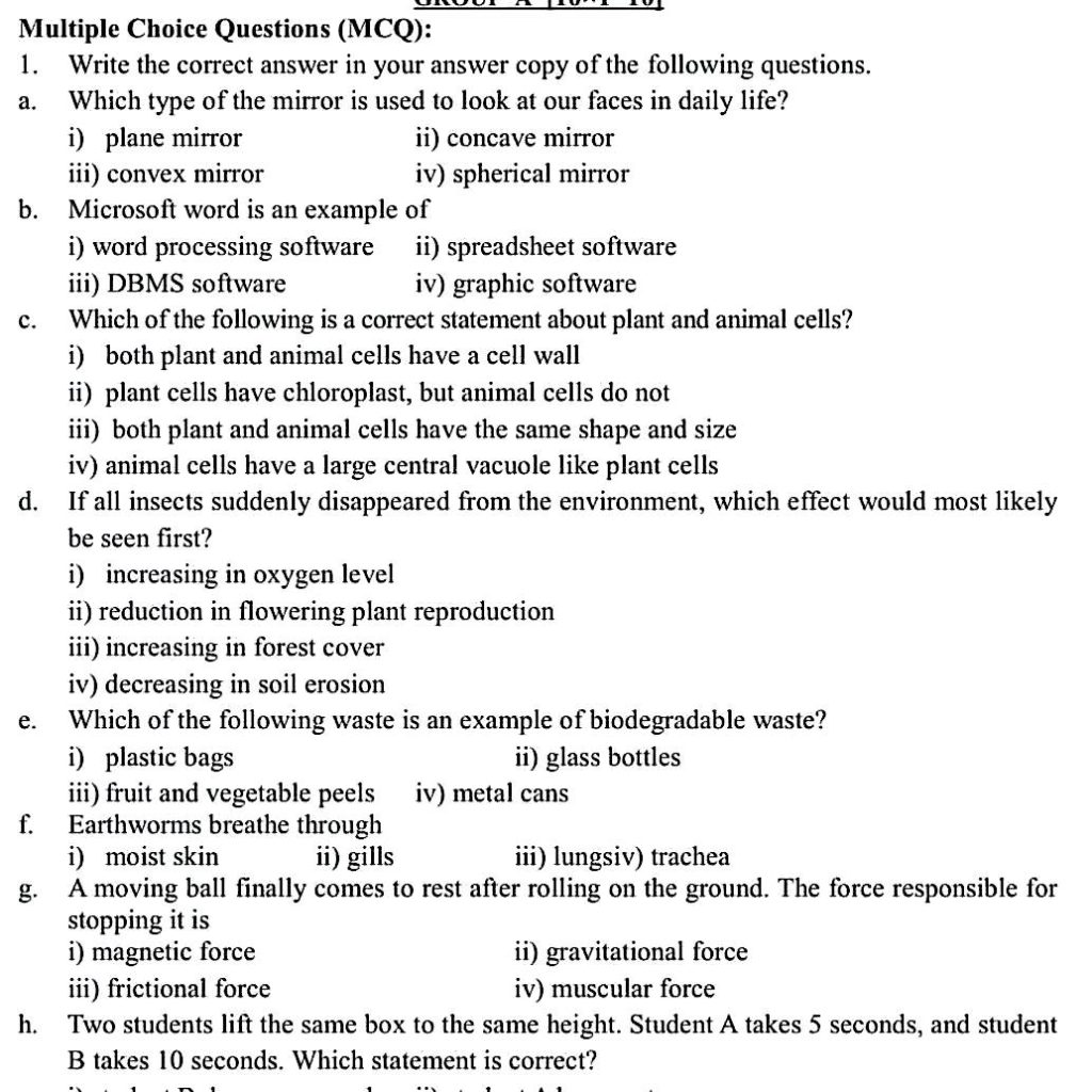 Pre-BLE Exam 2082 Question Papers by SAAT | All Subjects PDF - Bidhya ...